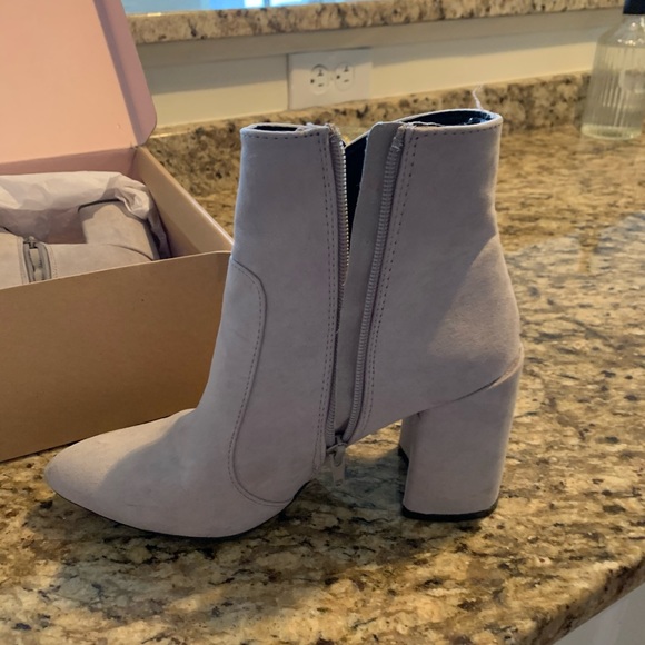 Shoes | Gray Suede Ankle Boots | Poshmark